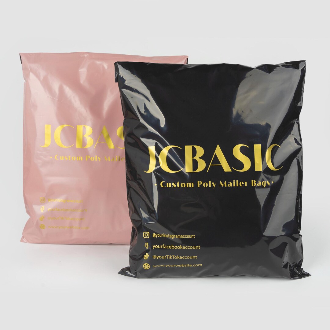 Custom Poly Mailers Bag With Logo/text/patten Custom Shipping Bag ...