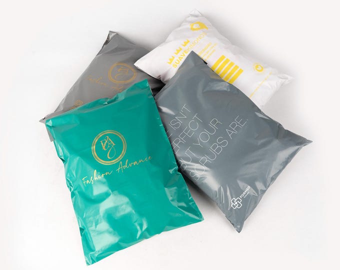 Custom Logo White Poly Mailers Shipping Bags Postal Bags Gift Packaging ...
