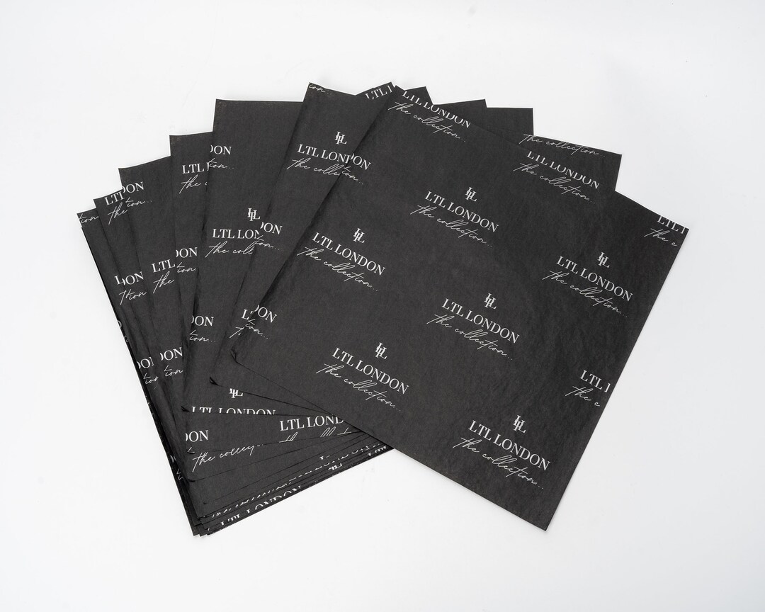 Custom Black Tissue Paper With Logo, Custom Printed Tissue Paper ...