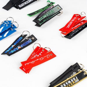 25pcs Custom Embroidery Key Chains, Custom Key Tags, Custom Keychain ...