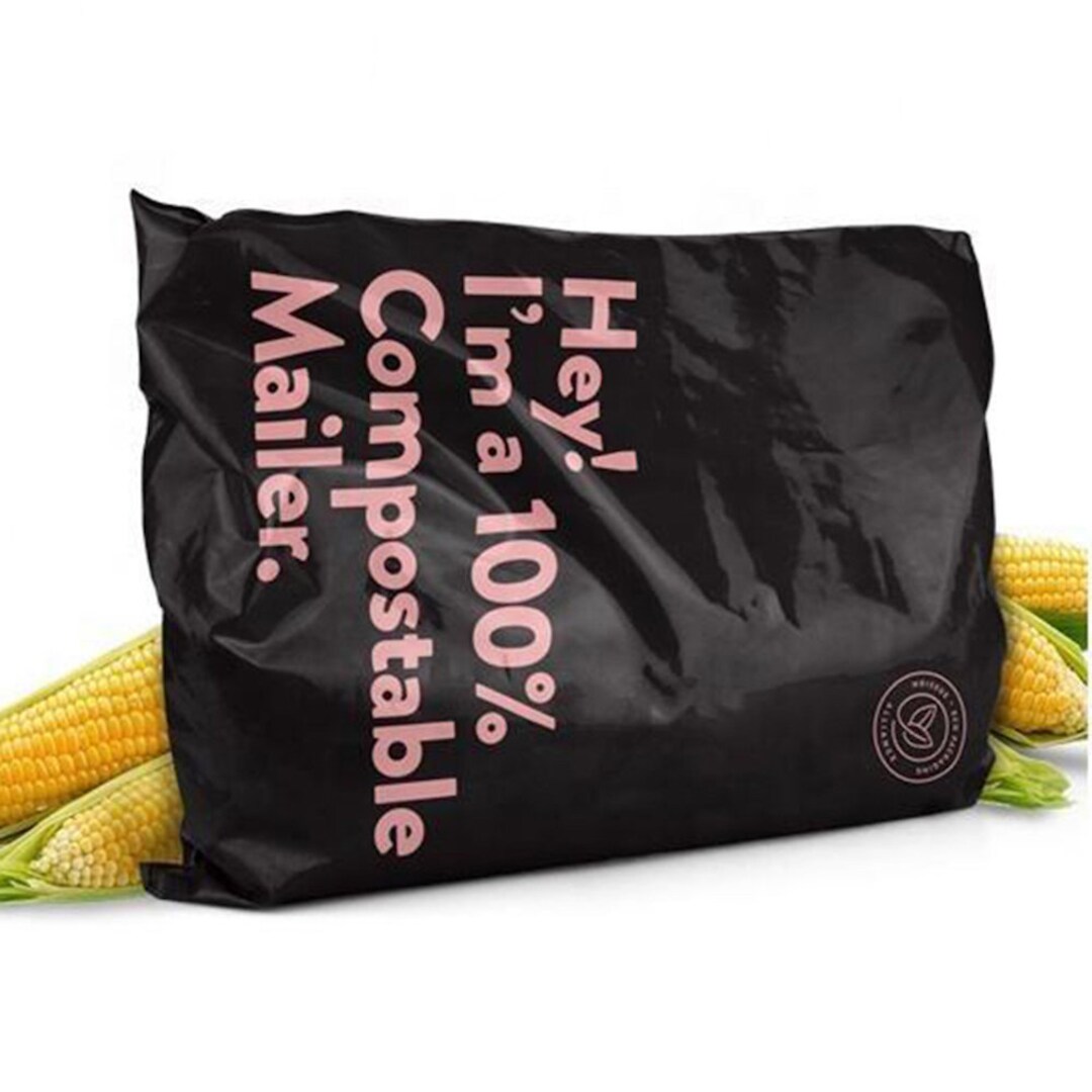 Custom Biodegradable Poly Mailers Bags, Custom Shipping Bag With One ...