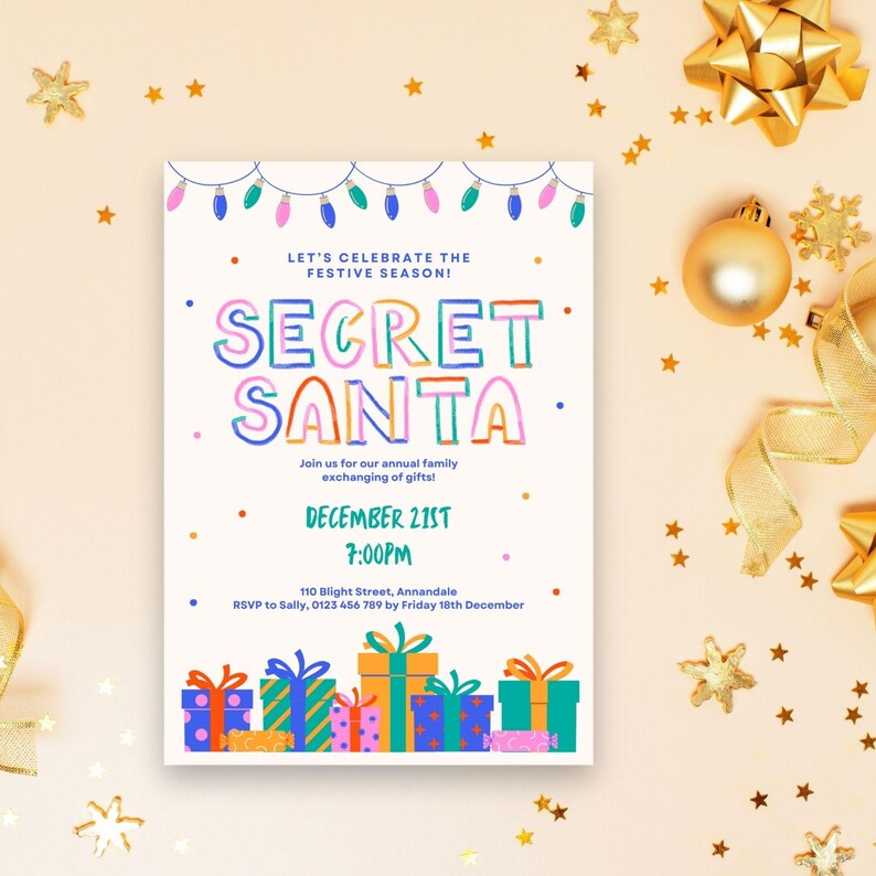 CHRISTMAS INVITATION || Editable Christmas Invite. (christmas Canva ...