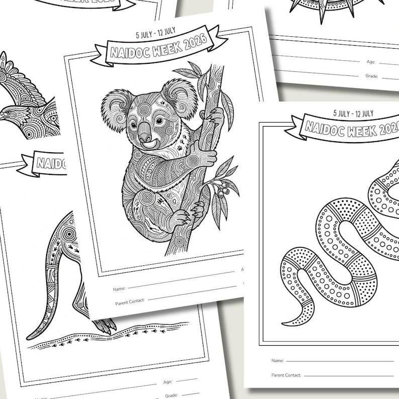 NAIDOC Week 2026 Colouring Pages Printable, Aboriginal Colouring ...
