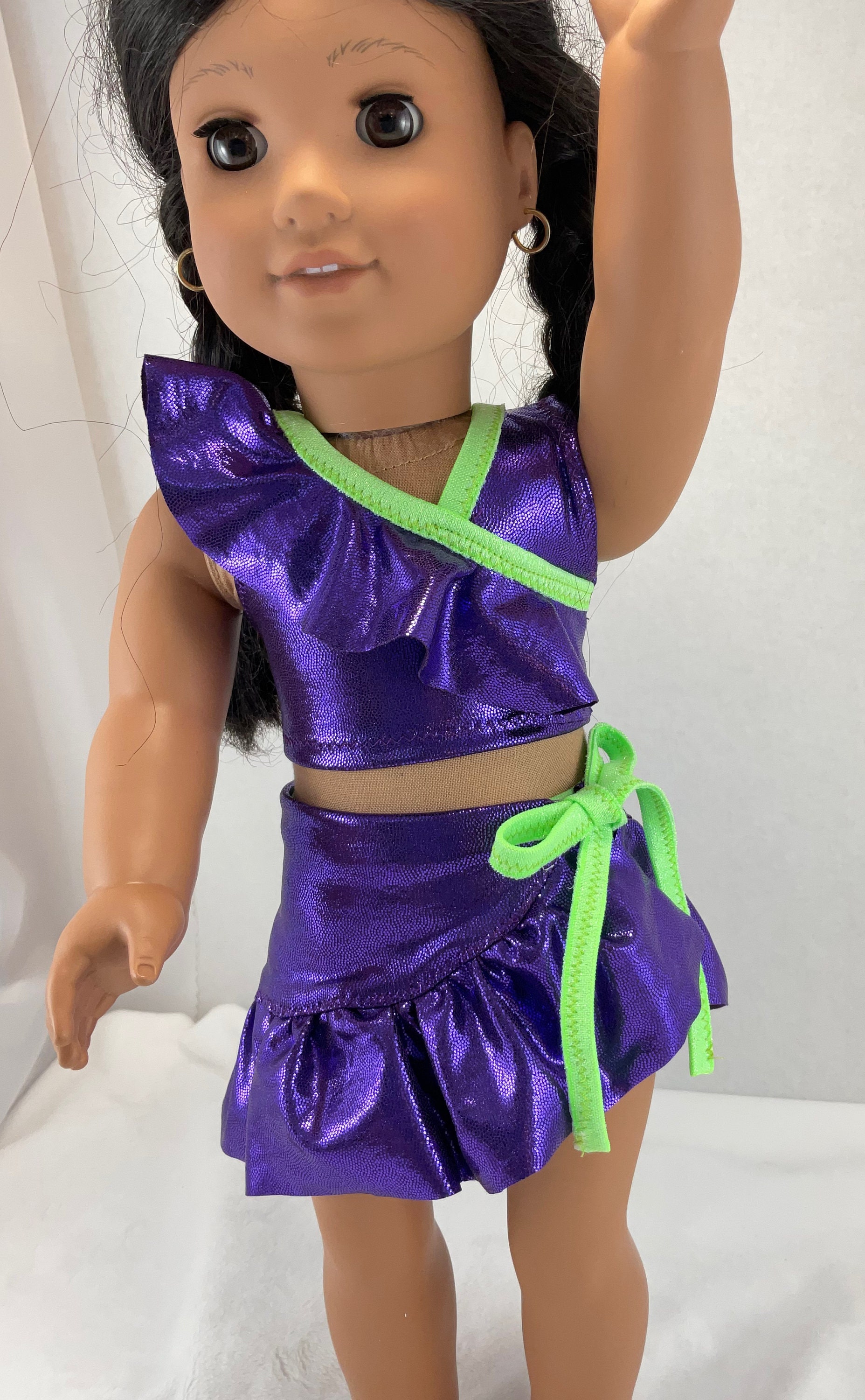 18 Inch Doll Summer Outfit, Short Overalls, Sunglasses Print, Fits Like ...