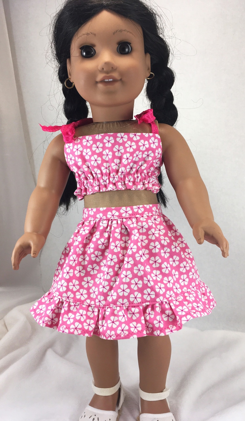 18 Inch Doll Summer Outfit, Short Overalls, Sunglasses Print, Fits Like ...