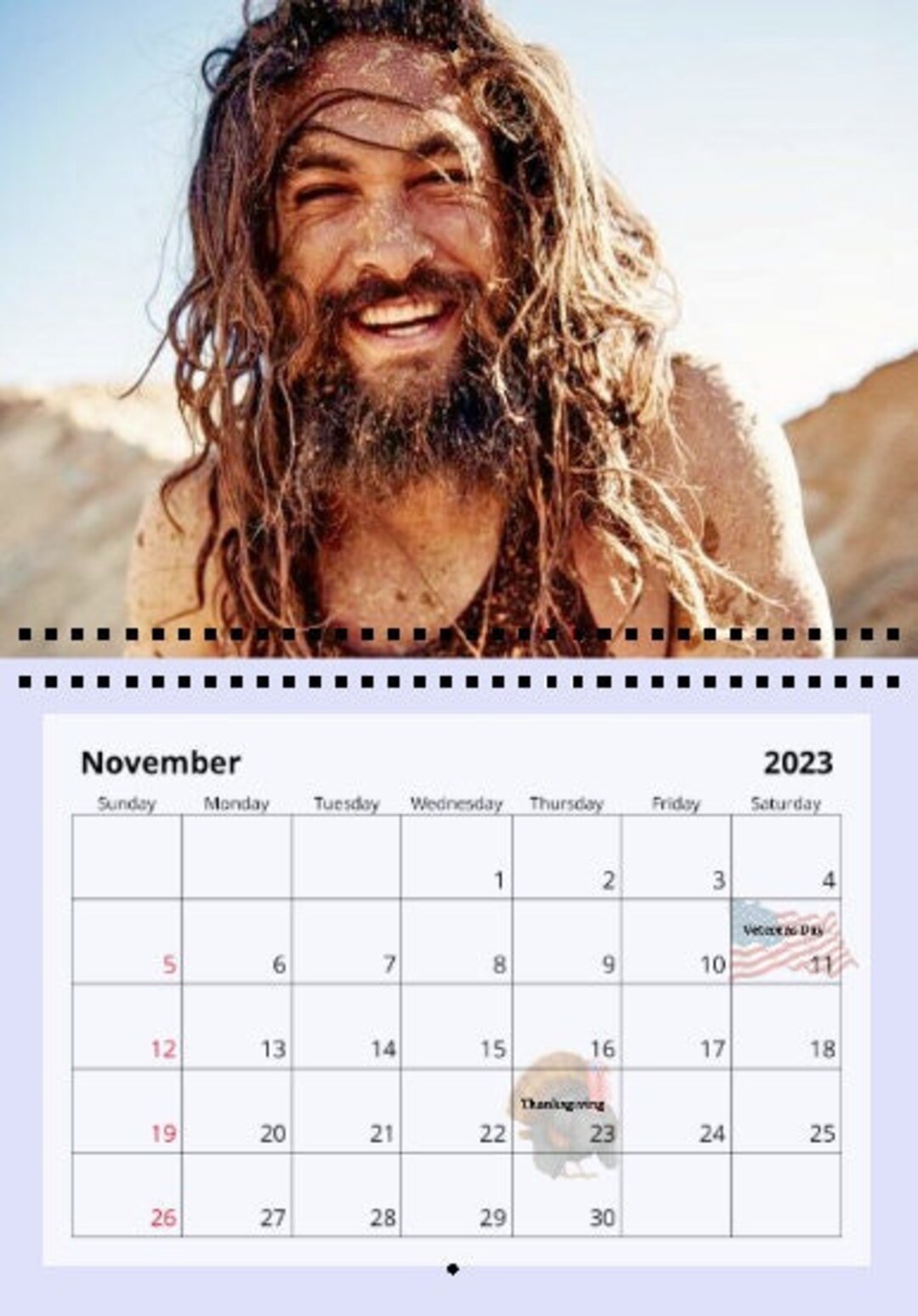 Jason Momoa 2023 Wall Calendar - Etsy