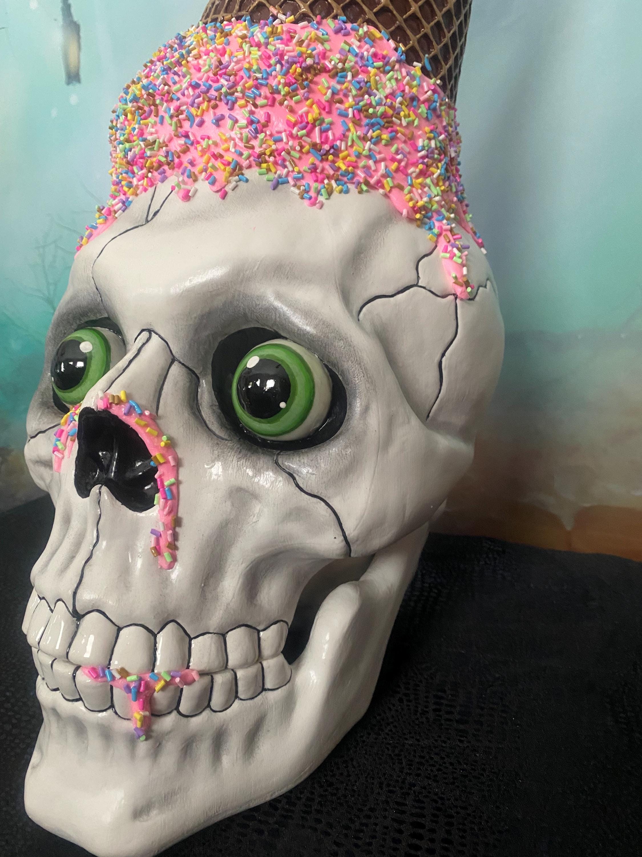 Ice SCREAM Cone, Skeleton Head With Ice Cream Cone, Ill Melt With You ...