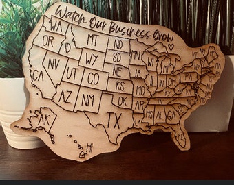 Sales Map / Printable Map / Digital Download / Small Business - Etsy