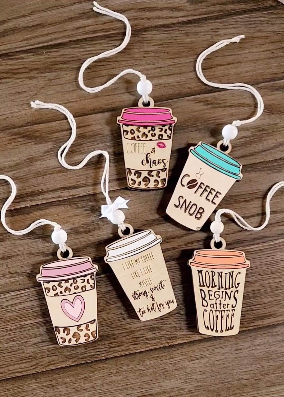 Coffee Cup Car Charms - Etsy