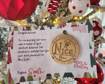 Child Ornament - Made the Nice List- Custom Personalized Keepsake ...