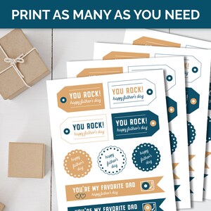 Printable Gift Tags for Father’s Day, Music Theme Gift Tags, PDF With 9 ...