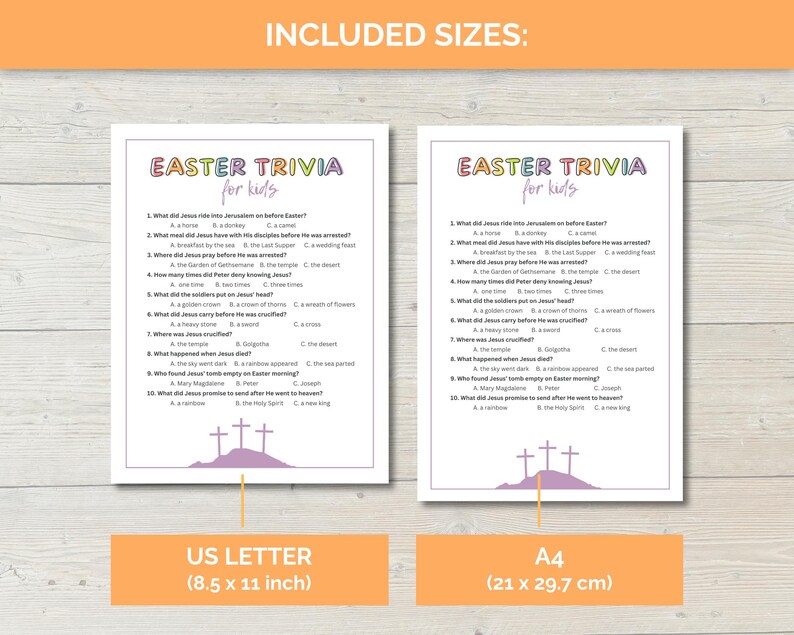 Easter Trivia Game for Kids, Easter Bible Trivia Questions, Play During ...