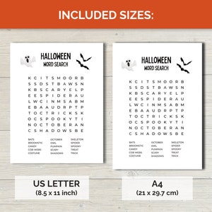 Spooky Halloween Word Search for Kids - Fun and Educational Activity ...