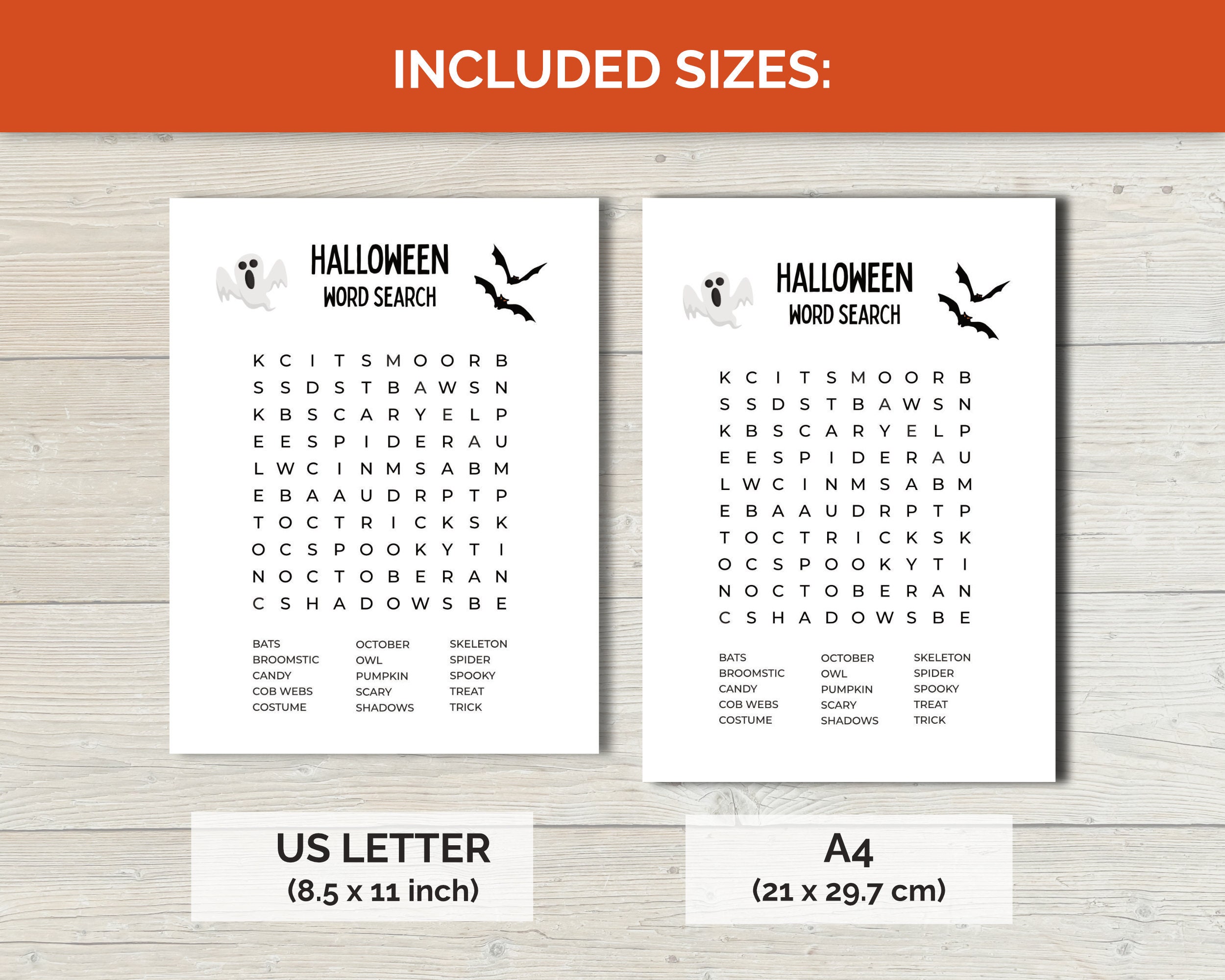 Spooky Halloween Word Search for Kids - Fun and Educational Activity ...