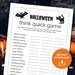 Halloween Think Quick Game Printable, Play as a Family Halloween Game ...