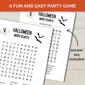 Spooky Halloween Word Search for Kids - Fun and Educational Activity ...