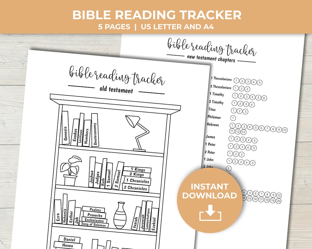 Bible Reading Tracker Coloring Pages, Old Testament and New Testament ...