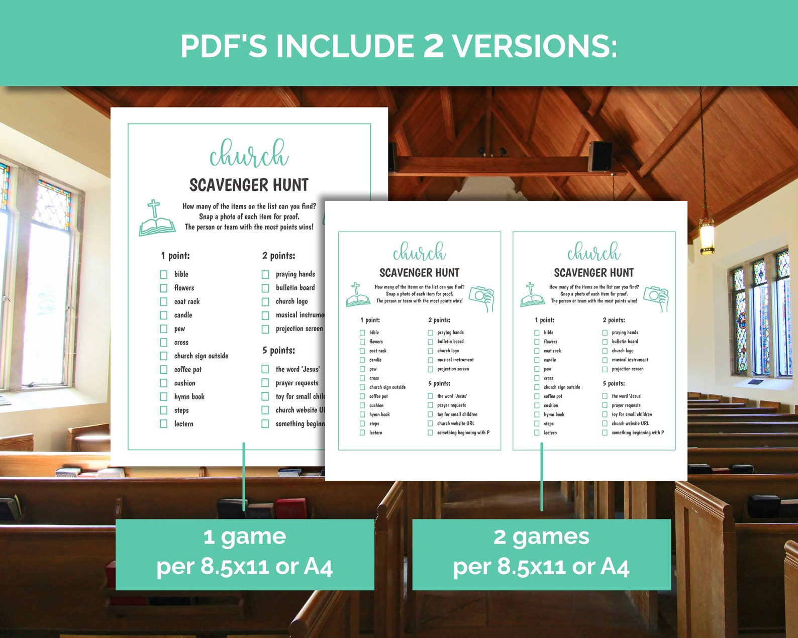 Church Scavenger Hunt Printable, Church Group Treasure Hunt, Youth ...