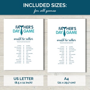 Father's Day Game Bundle Incl. Father's Day Trivia, Word Search, Word ...