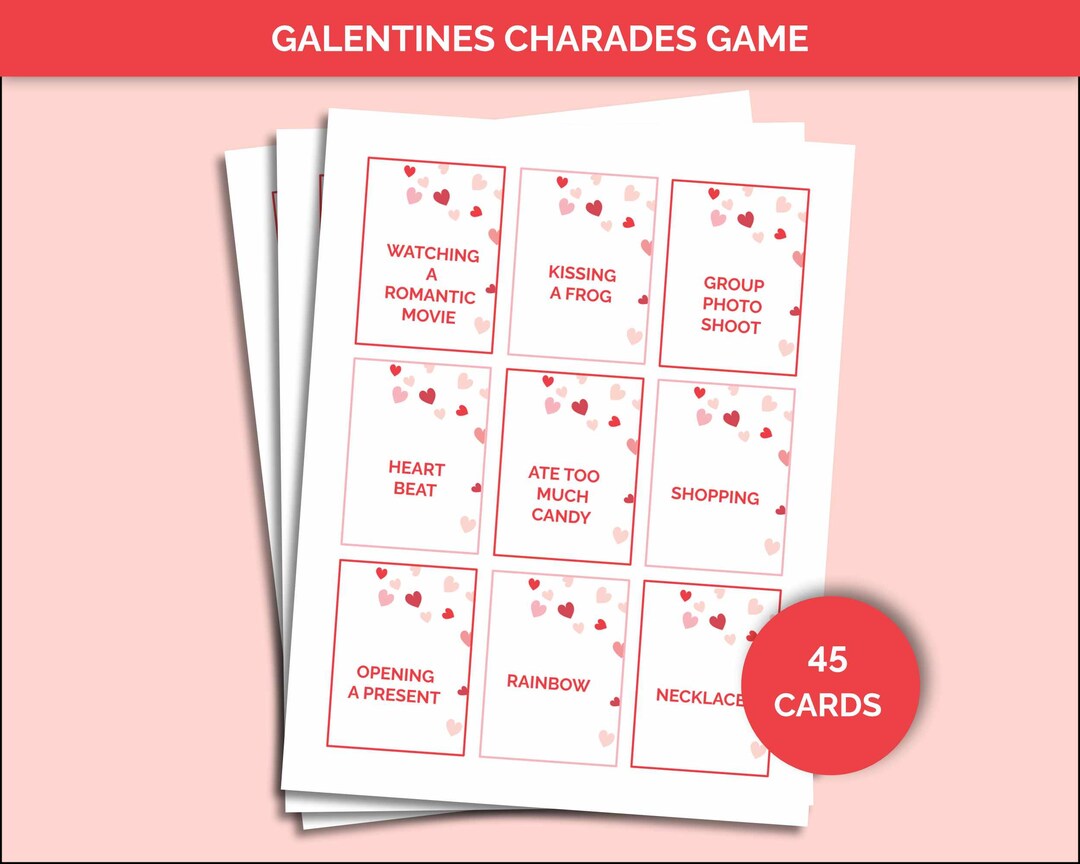 Galentines Charades Game, Galentines Day Game for Teens, Girls Night ...