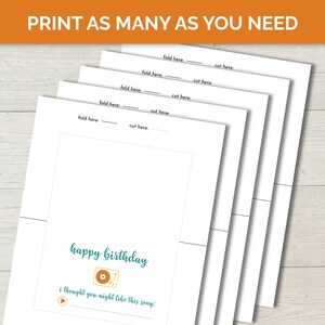 Printable Birthday Card, Song Gift, Playlist, Meaningful Gift, Music ...