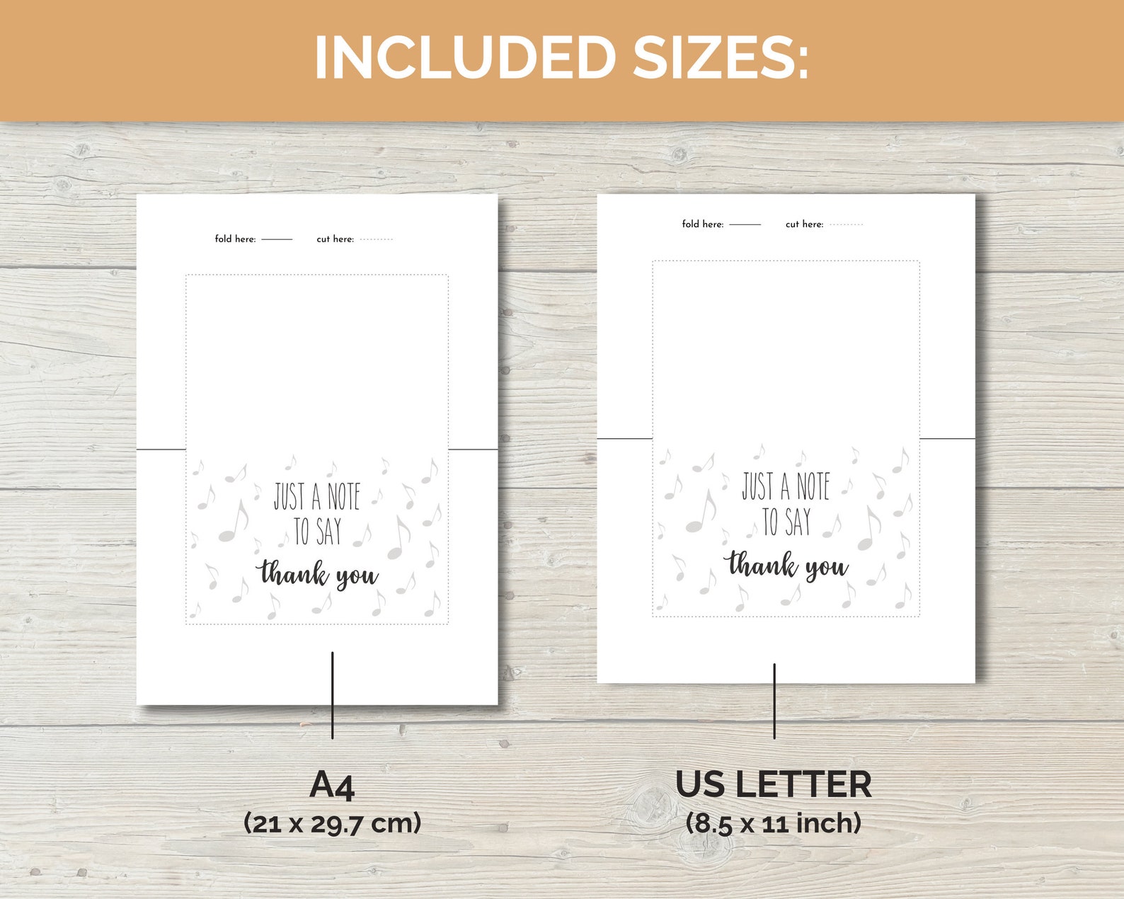 Printable Music Note Thank You Card, Teacher Appreciation, Music ...
