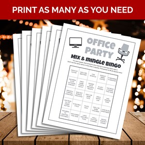 Printable Office Mix and Mingle Bingo Game to Play at a - Etsy