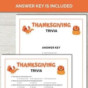 Thanksgiving Trivia Game for Children and Adults, Play This Turkey ...