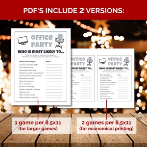 Printable Whos Most Likely to Game to Play at a Christmas Work - Etsy