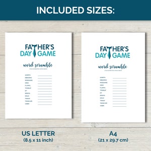 Father's Day Word Scramble Printable Game, Fun Word Scramble for Family ...