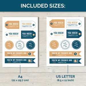 Printable Gift Tags for Father’s Day, Music Theme Gift Tags, PDF With 9 ...