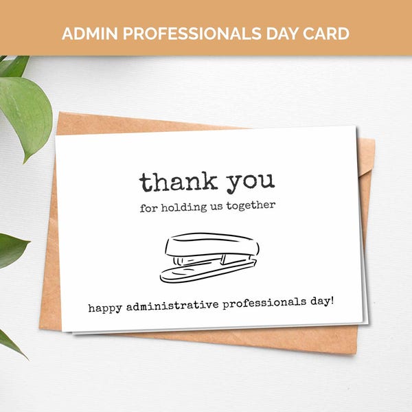 Administrative Professionals Day Thank You Cards - Etsy