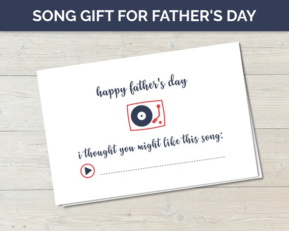 Printable Fathers Day Card Song Gift for Dad Playlist - Etsy