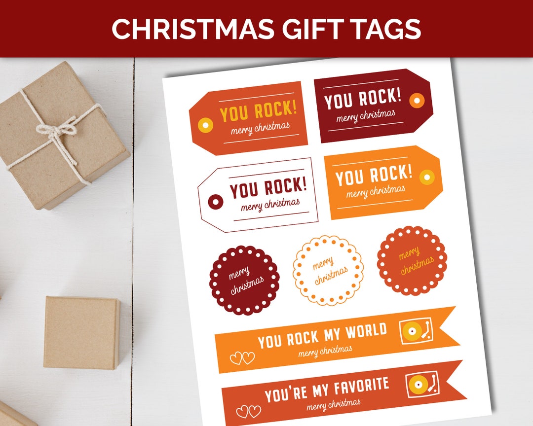 Printable Christmas Gift Tags, Perfect for a Music Lover, PDF With 9 ...