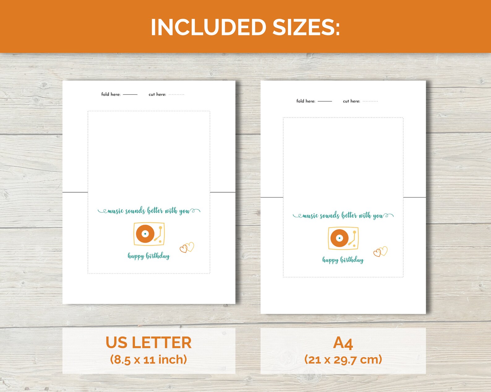 Printable Birthday Card, Music Theme Gift, Birthday Card Music, Song ...