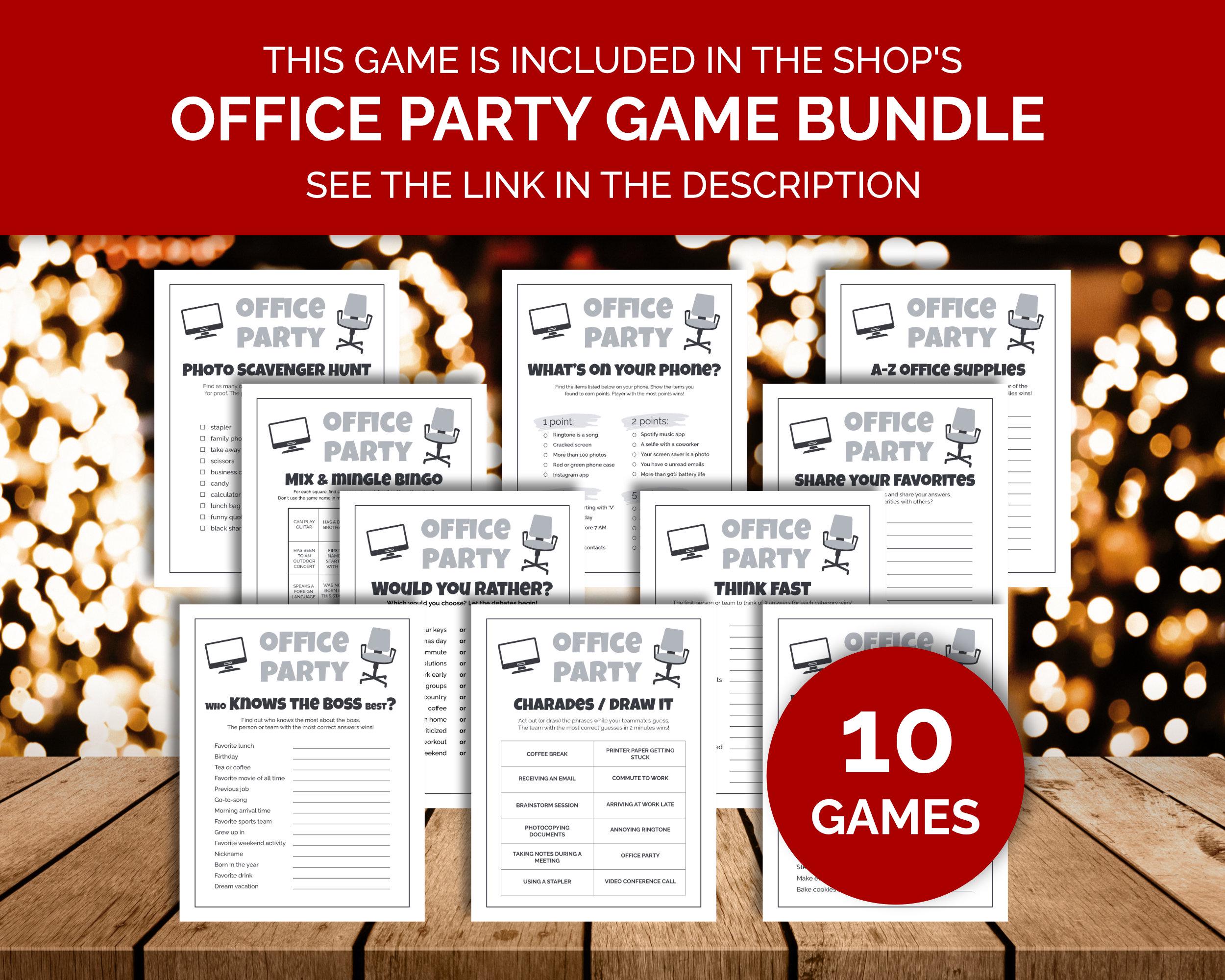 Printable Office Mix and Mingle Bingo Game to Play at a Christmas Work ...