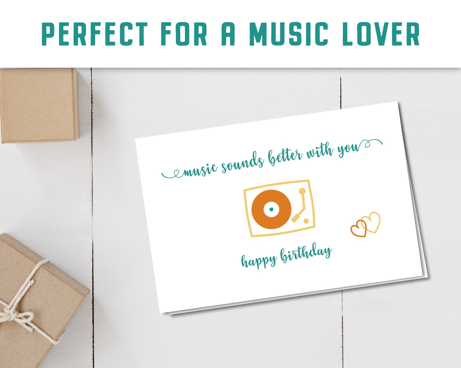 Printable Birthday Card Music Theme Gift Birthday Card | Etsy