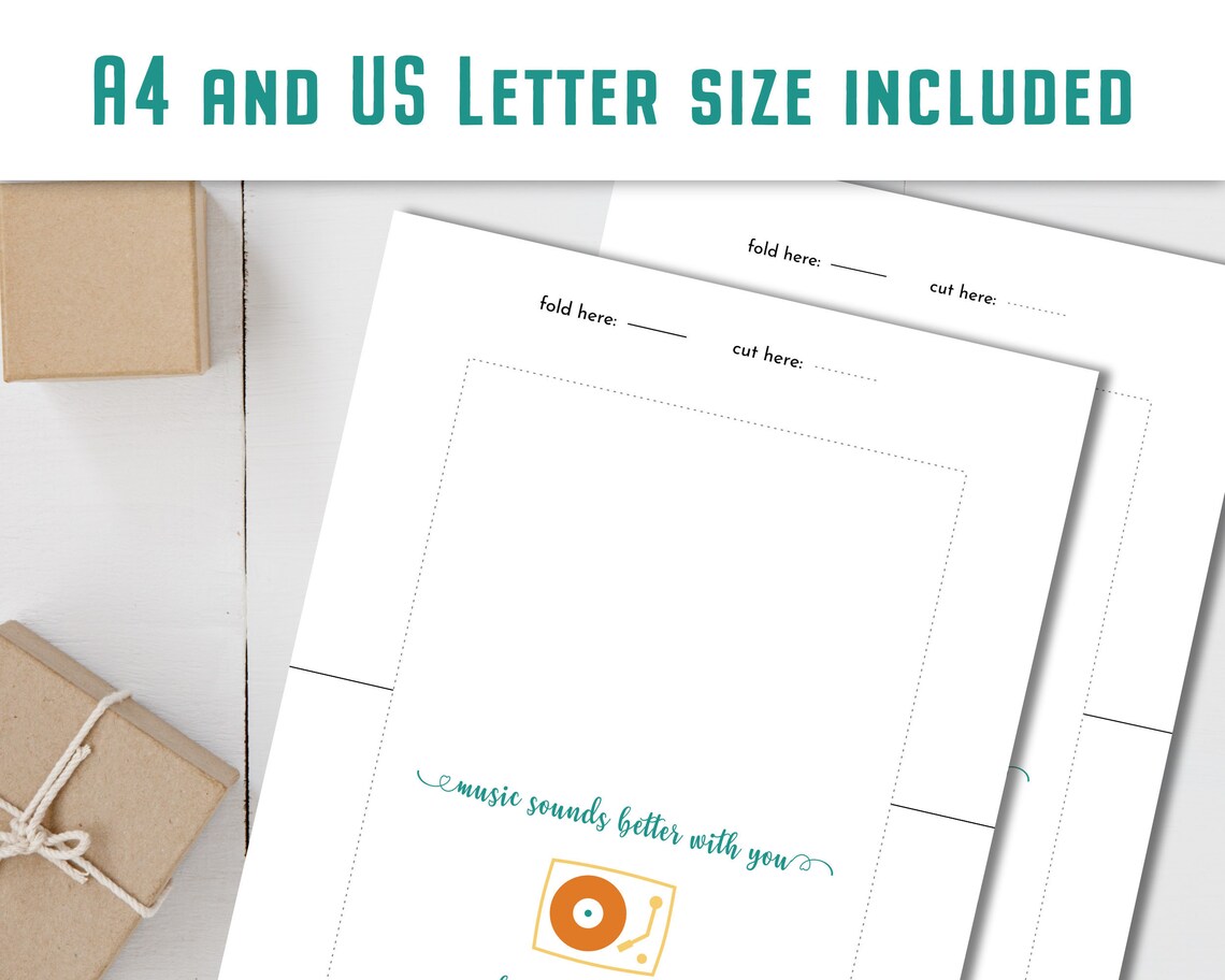 Printable Birthday Card Music Theme Gift Birthday Card | Etsy