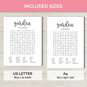 Set of 5 Spring Themed Word Search Puzzles, Printable Game Bundle ...