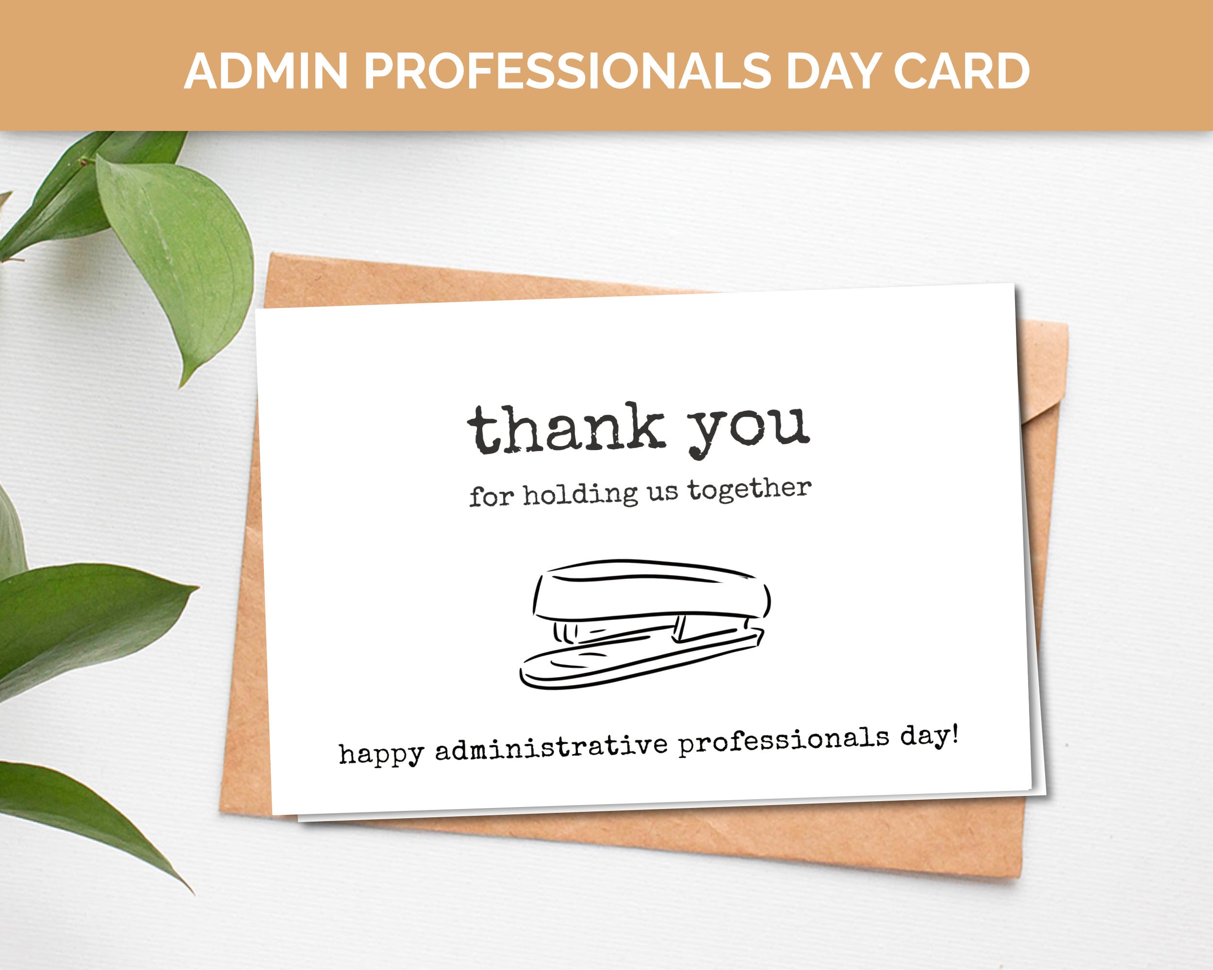 Administrative Professionals Day Card, Printable Thank You Card to Give ...