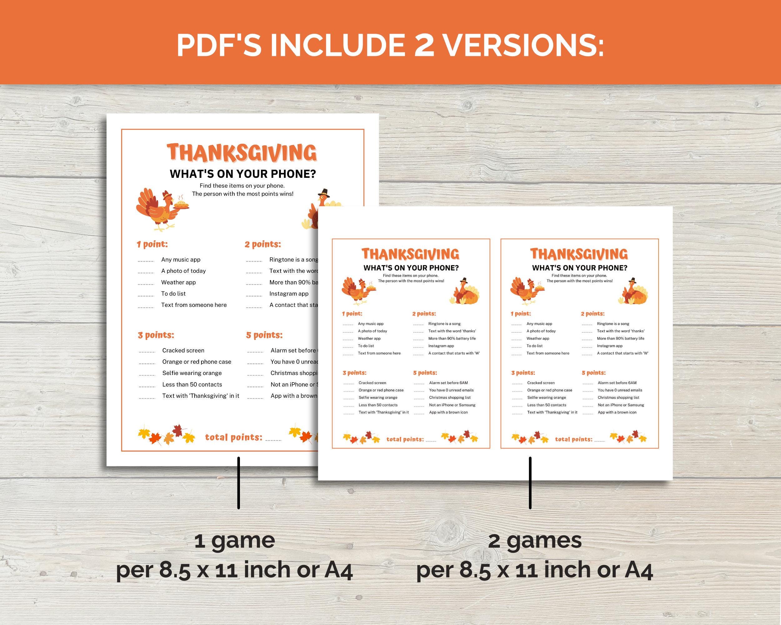 Thanksgiving What's on Your Phone Game, Play This Fun Thanksgiving ...
