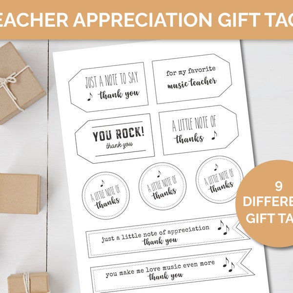 Music Gift Tag - Etsy