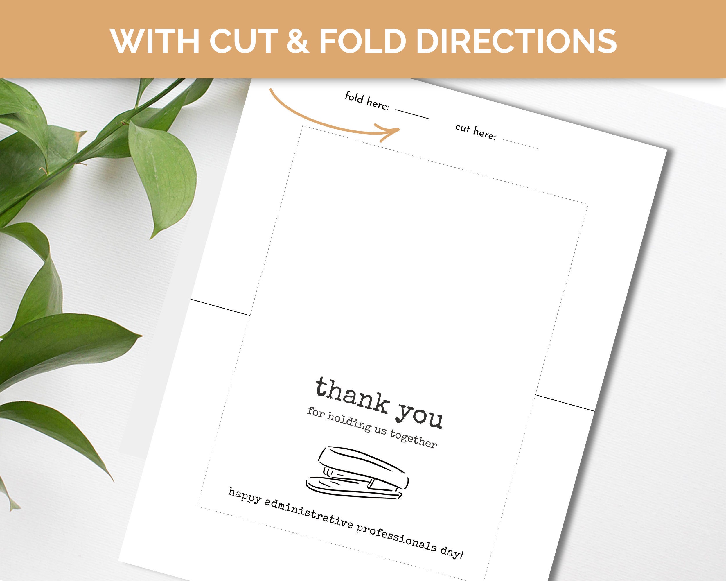 Administrative Professionals Day Card, Printable Thank You Card to Give ...