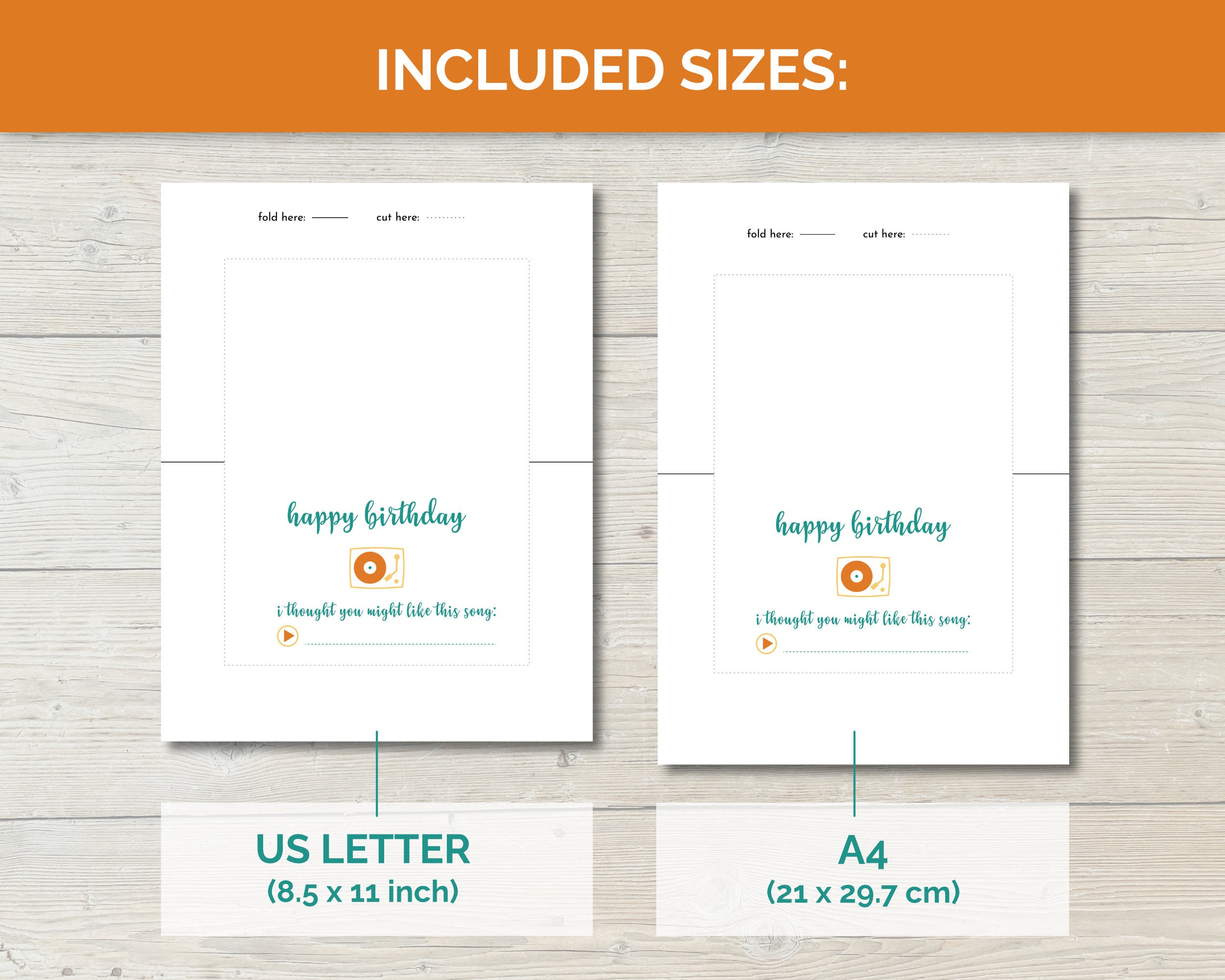 Printable Birthday Card, Song Gift, Playlist, Meaningful Gift, Music ...