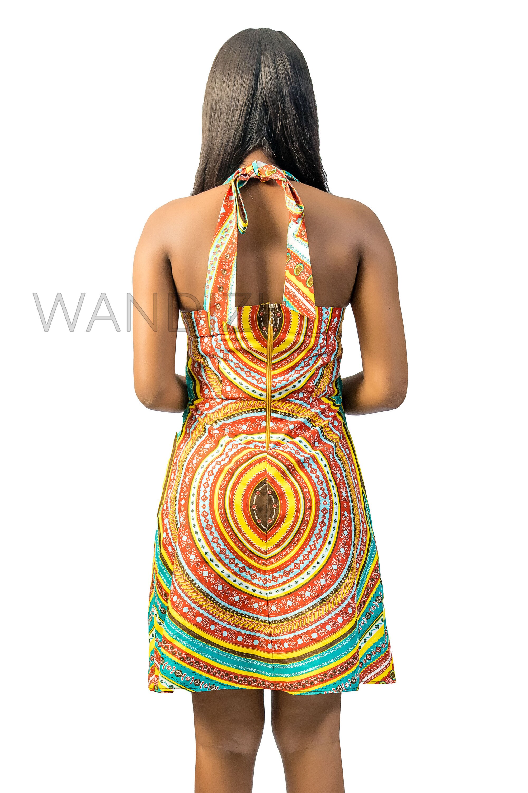 Colorful Ankara Halter Neck Dress Ankara Dress Sexy Ankara Etsy