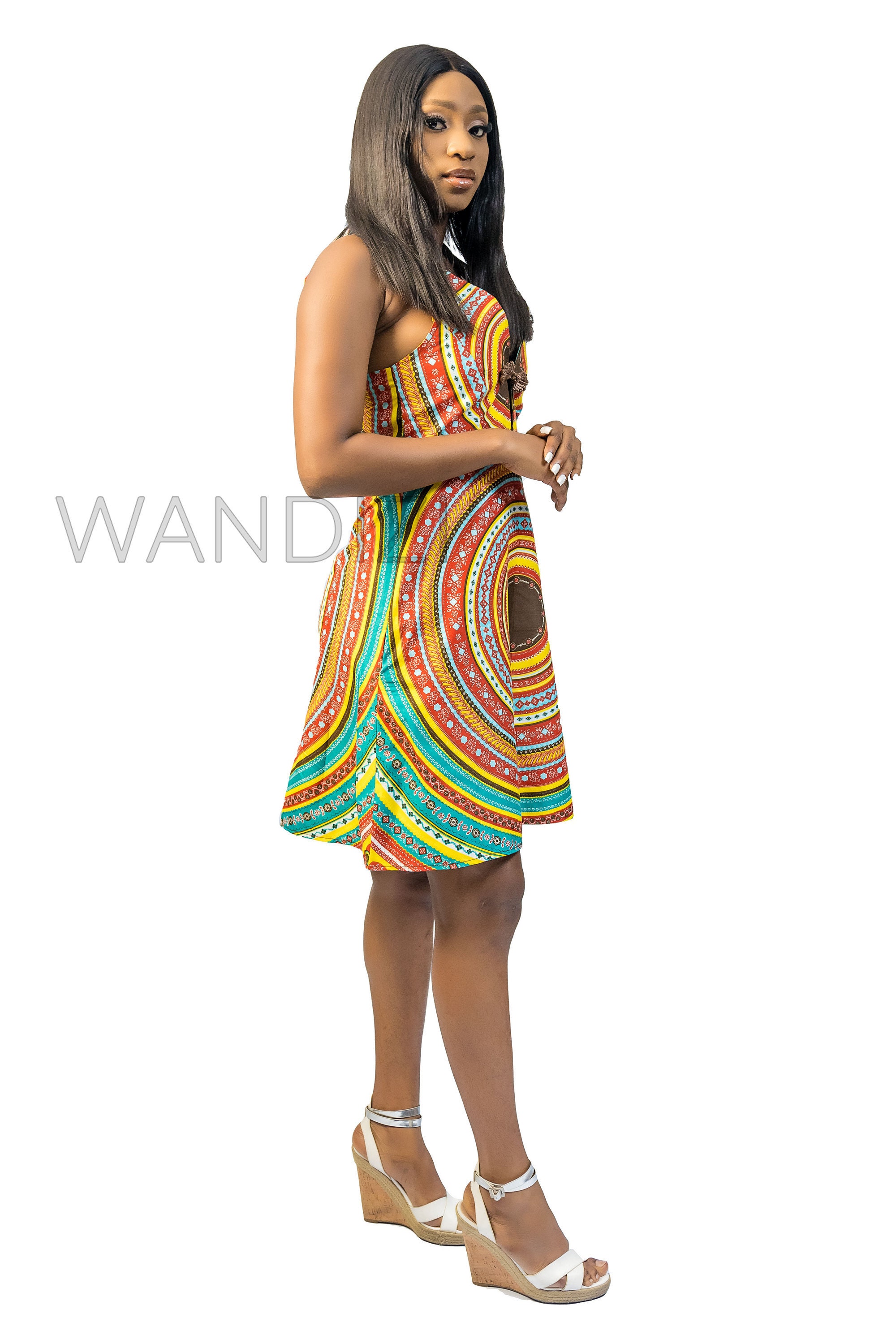 Colorful Ankara Halter Neck Dress Ankara Dress Sexy Ankara Etsy