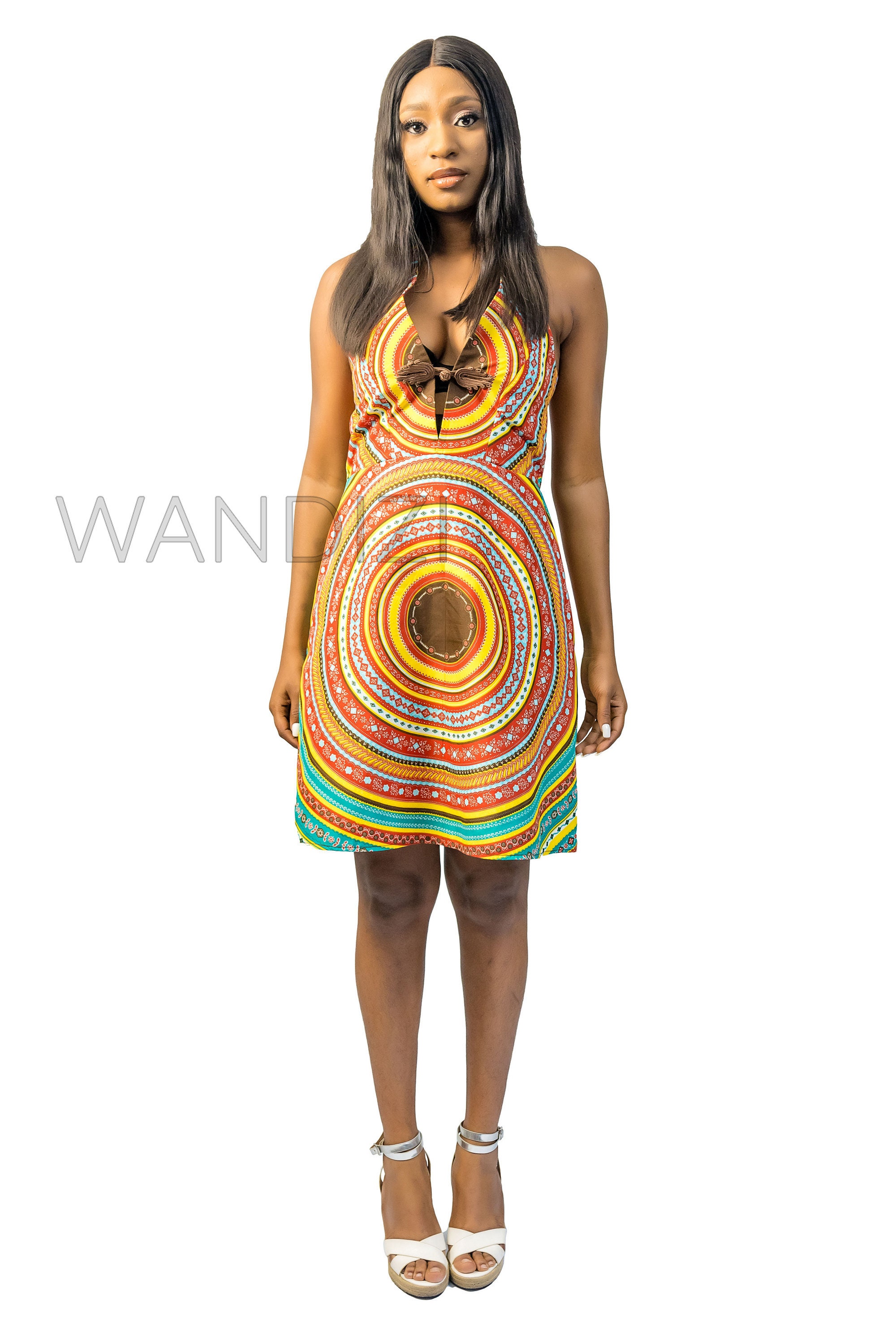 Colorful Ankara Halter Neck Dress Ankara Dress Sexy Ankara Etsy