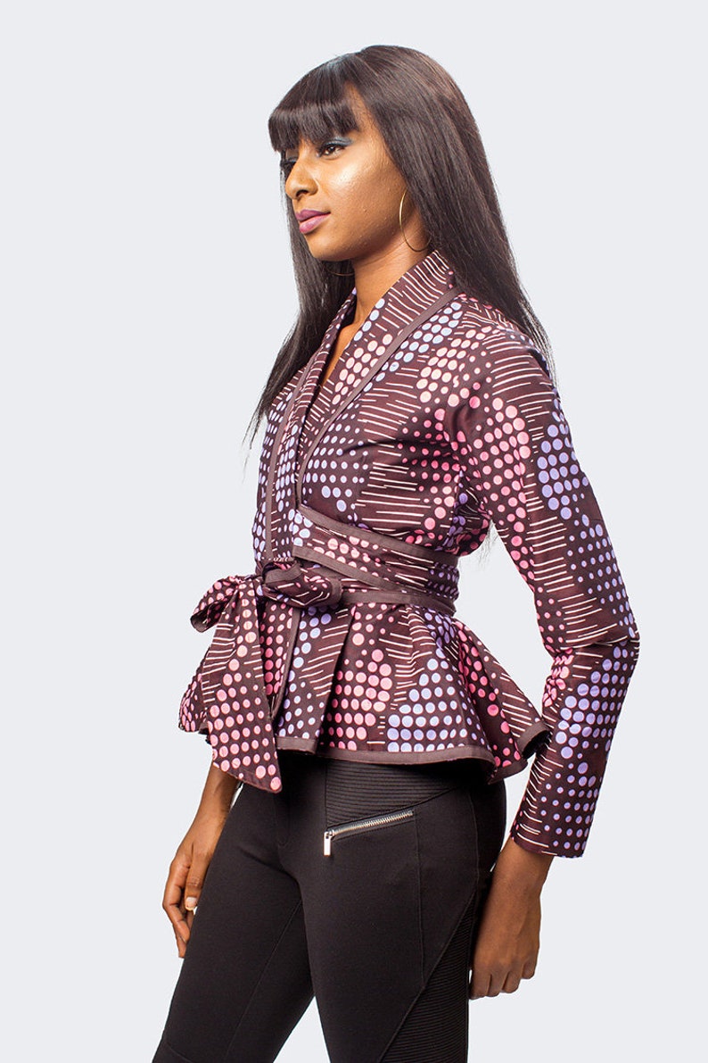 African Print Peplum Top Ankara Peplum Jacket Ankara Peplum Etsy