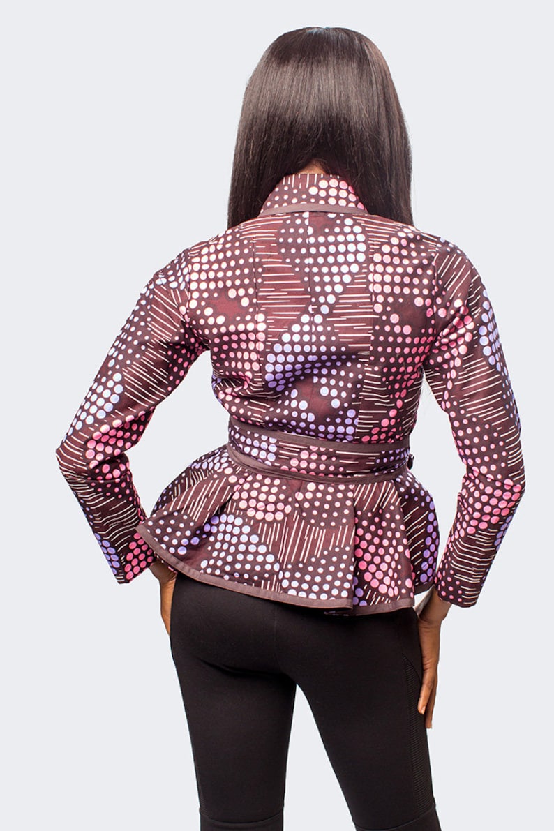 African Print Peplum Top Ankara Peplum Jacket Ankara Peplum Etsy