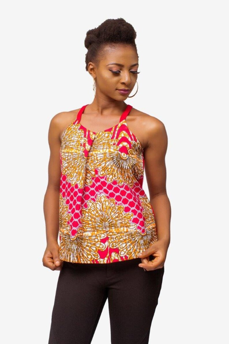African Print Top Ankara Top African Womens Clothing Womens Etsy